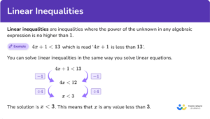 Linear Inequalities - Math Steps, Examples & Questions