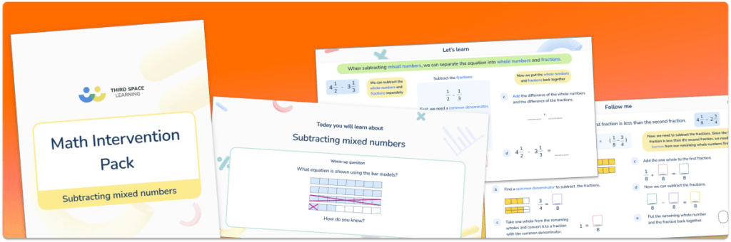 [FREE] Math Intervention Pack Fractions