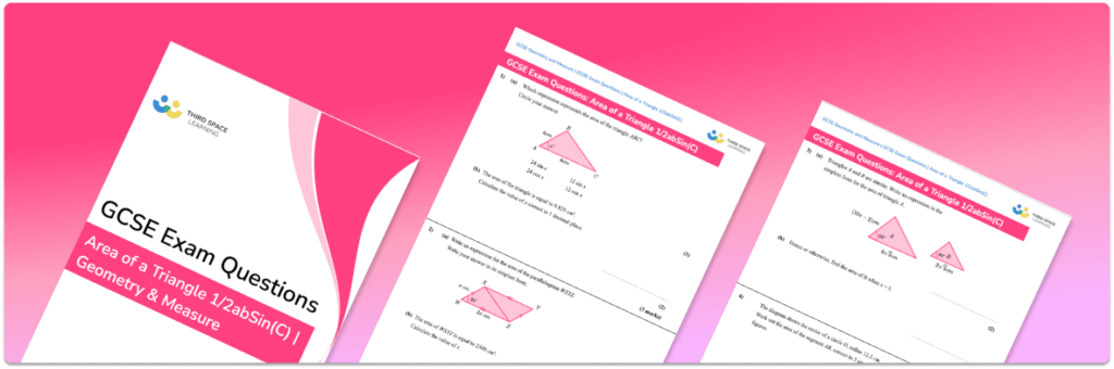 Area Of A Triangle (1/2abSinC) Exam Questions - GCSE Maths [FREE]