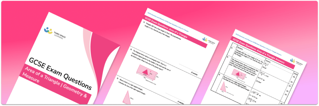 Area Of A Triangle Exam Questions - GCSE Maths [FREE]