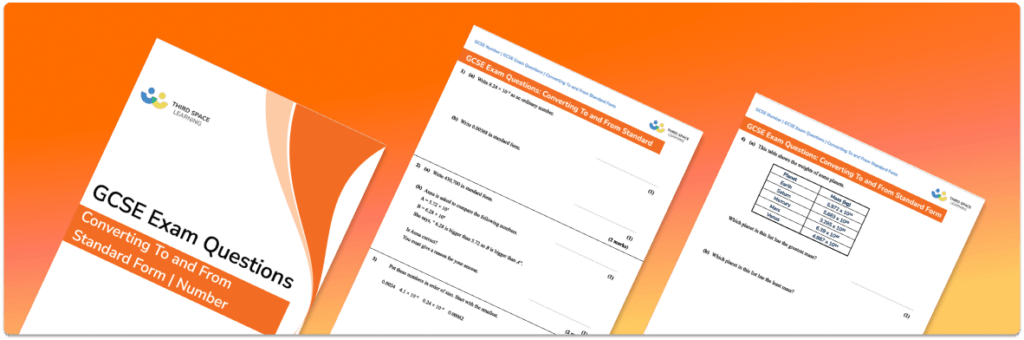 Converting To And From Standard Form Exam Questions - GCSE Maths [FREE]