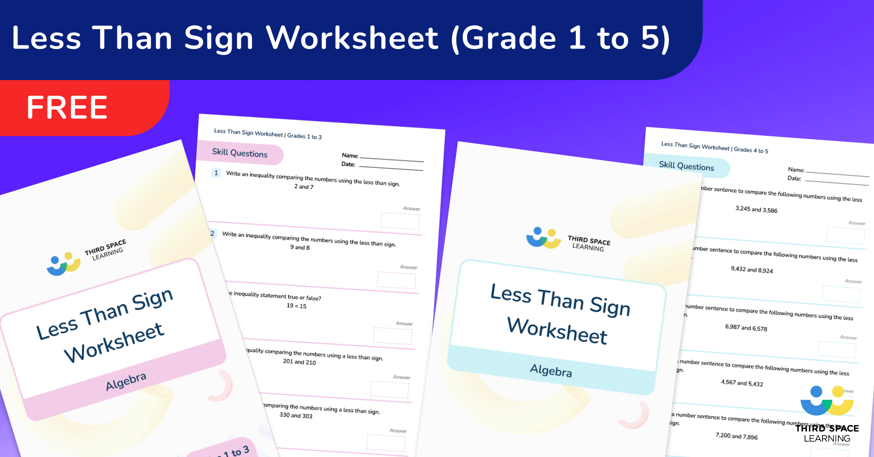 [FREE] Less Than Sign Worksheet
