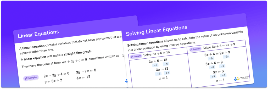 [FREE] GCSE Revision Cards: Linear Equations