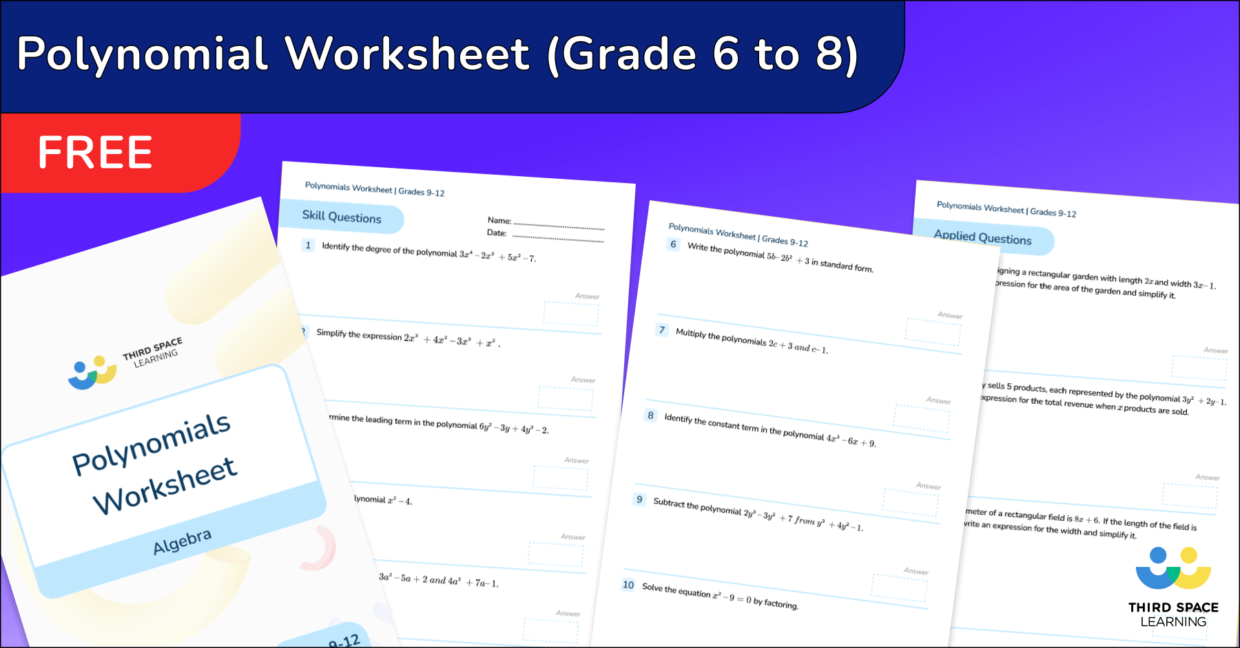 [FREE] Polynomials Worksheet