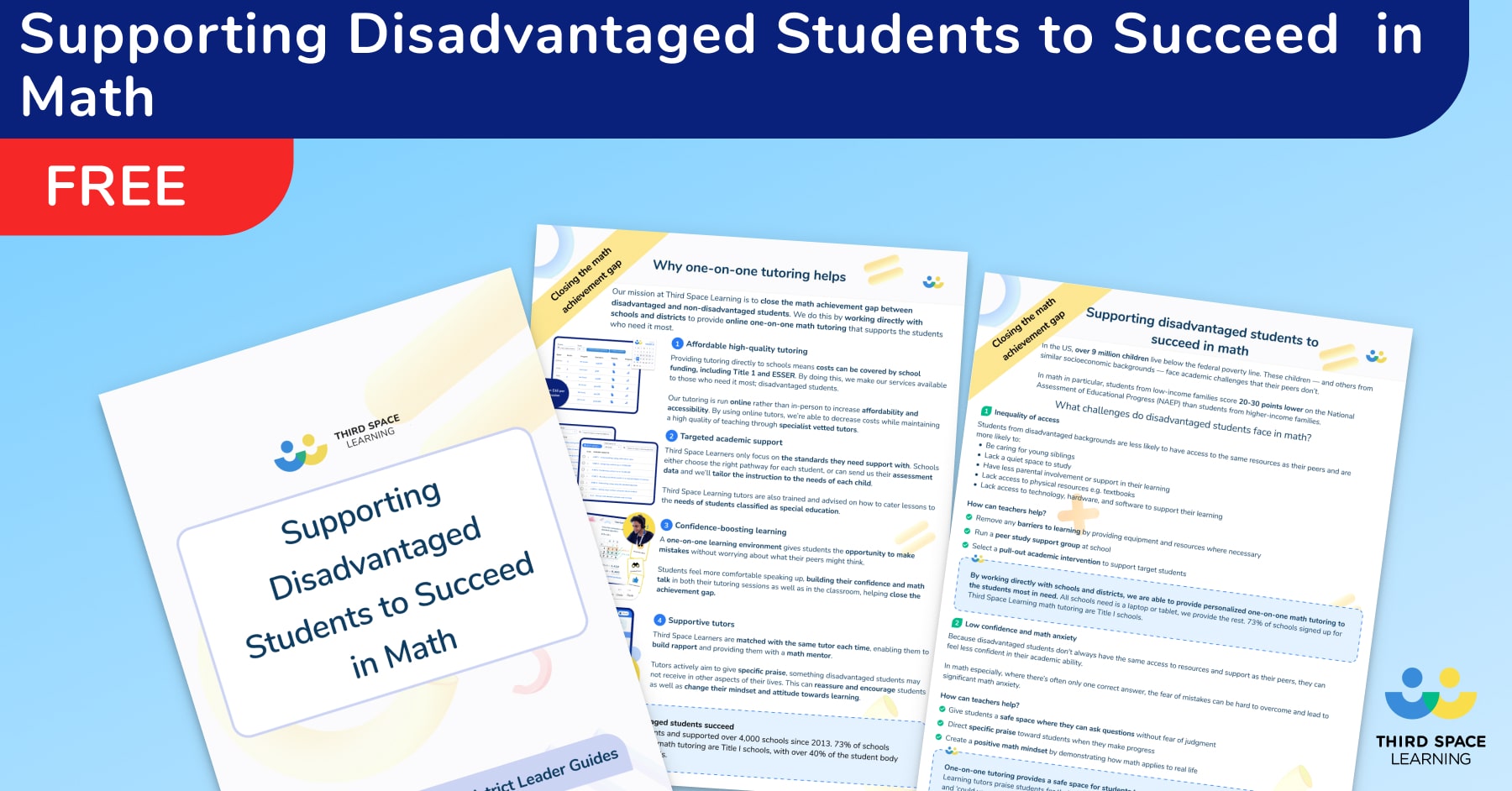 [FREE] Supporting Disadvantaged Students to Succeed in Math