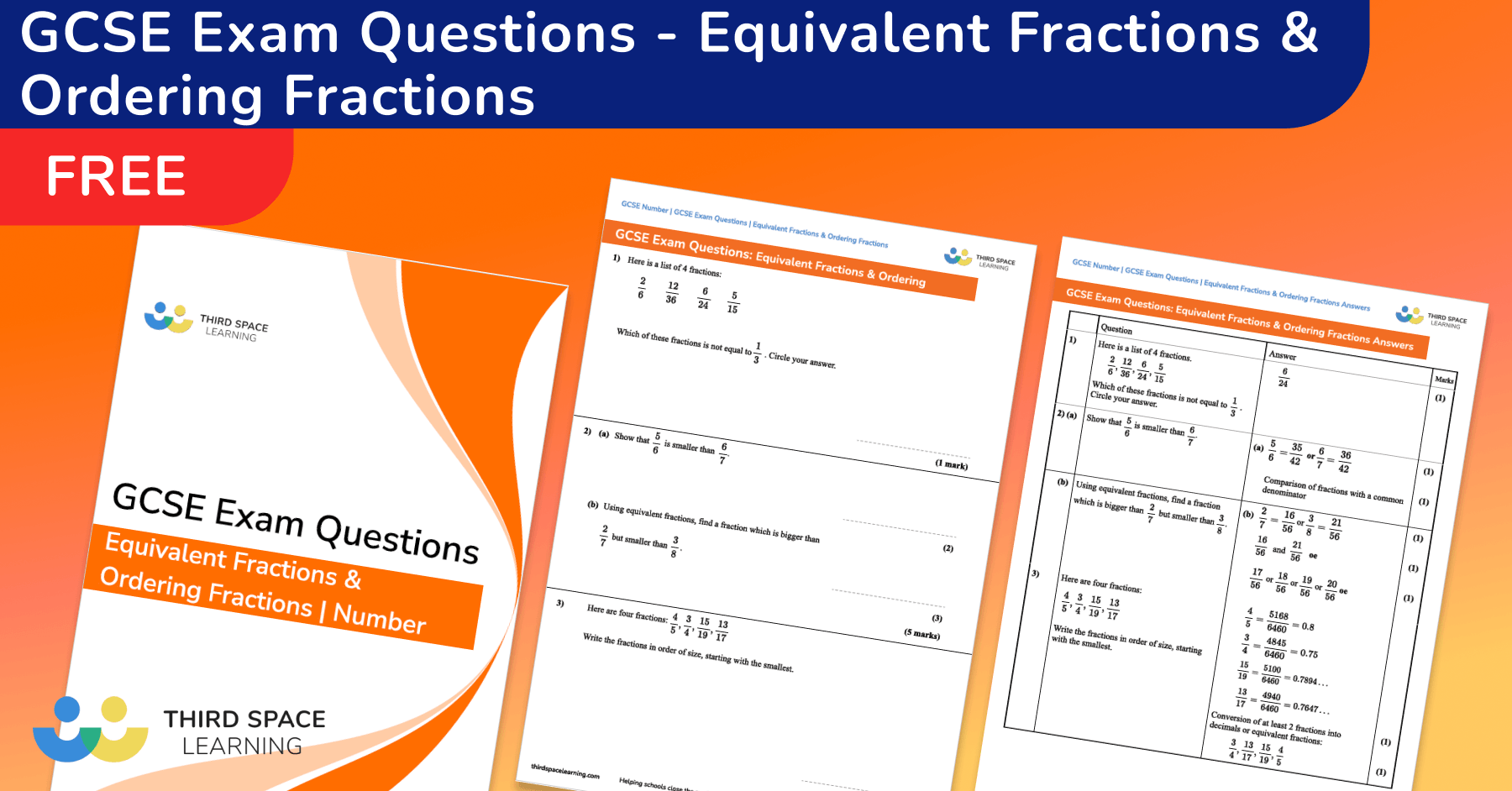 Equivalent Fractions Exam Questions - GCSE Maths [FREE]