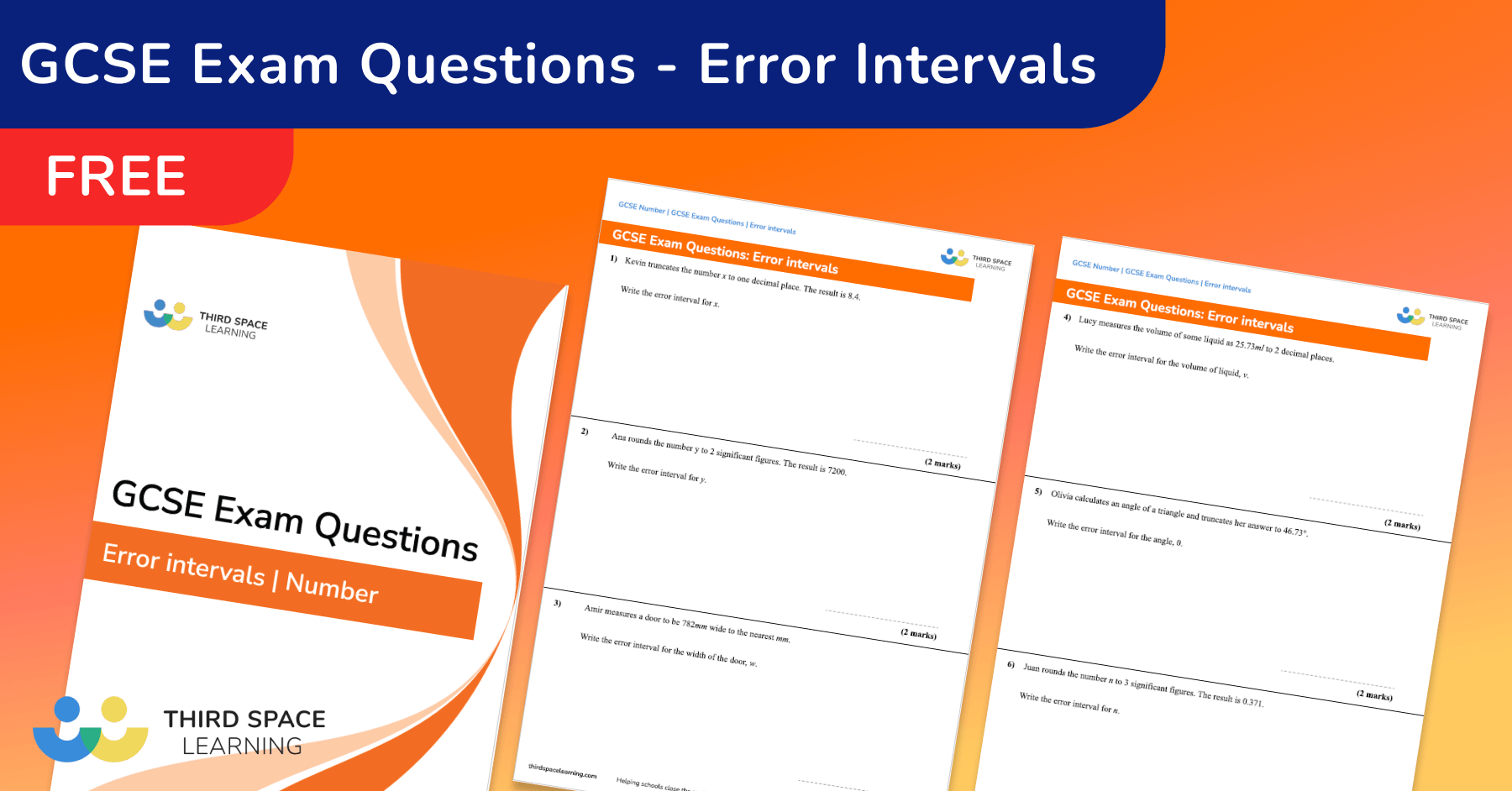 Error Intervals Exam Questions - GCSE Maths [FREE]