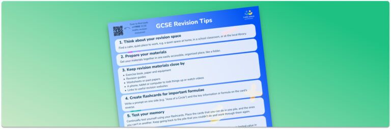 GCSE Revision Tips Poster - Third Space Learning