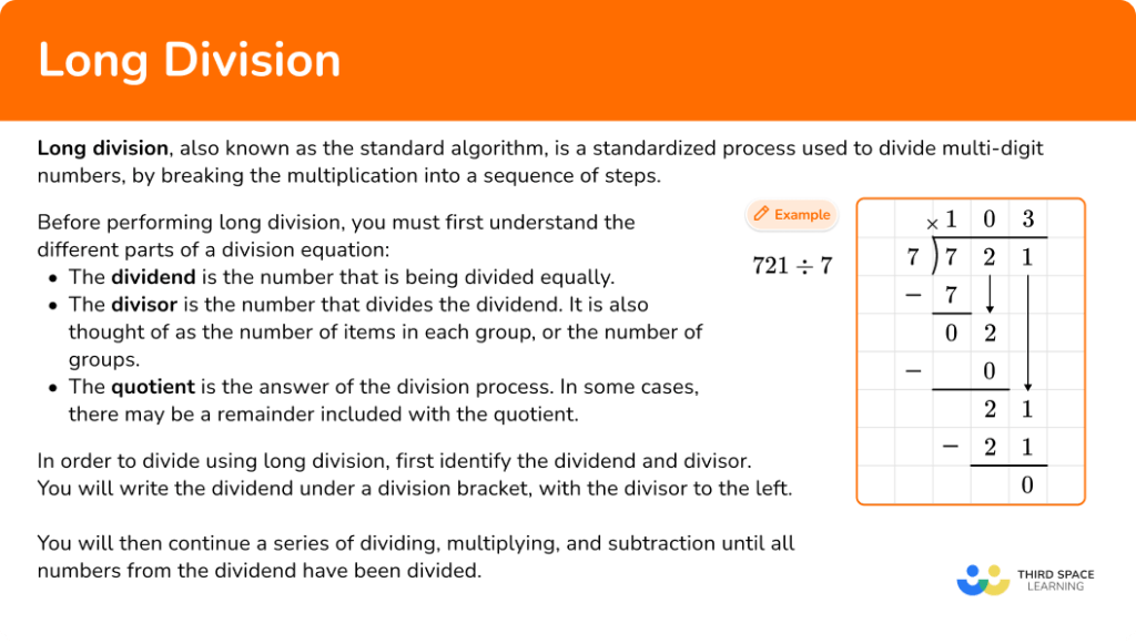 Long Division - Math Steps, Examples & Questions