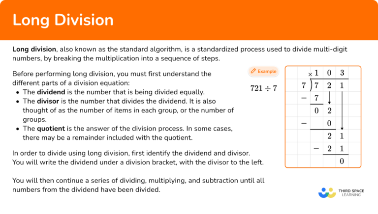 Long Division - Math Steps, Examples & Questions