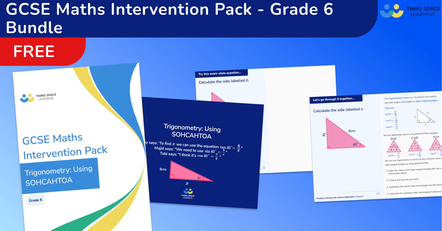 [FREE] Maths Intervention Packs - Grade 6