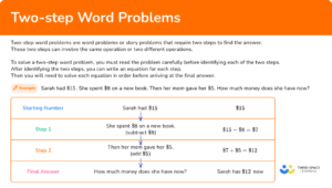 Two Step Word Problems - Math Steps, Examples & Questions