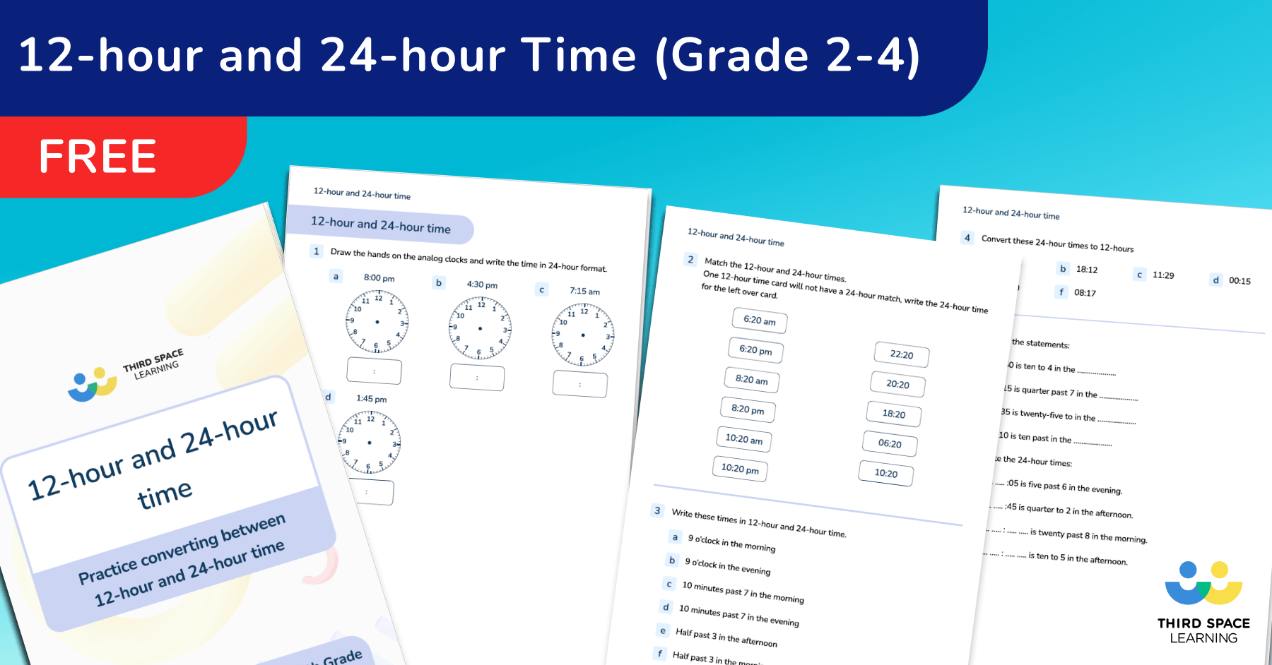 [FREE] 12-hour and 24-hour Time