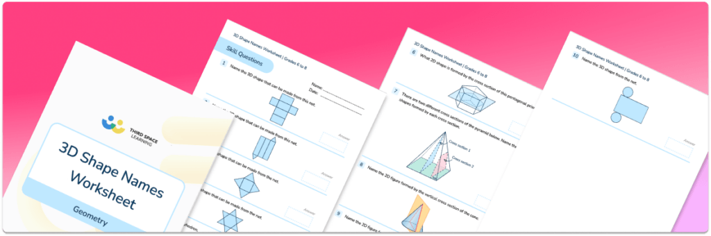 [FREE] 3D Shape Names Worksheet