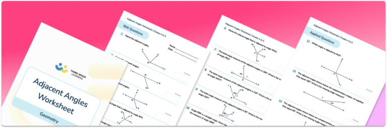 [FREE] Adjacent Angles Worksheet