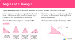 Angles of a Triangle - Math Steps, Examples & Questions
