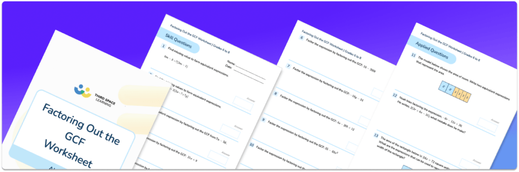 [FREE] Factoring Out The GCF Worksheet