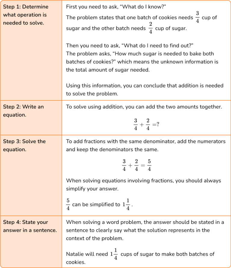 Fraction Word Problems - Math Steps, Examples & Questions