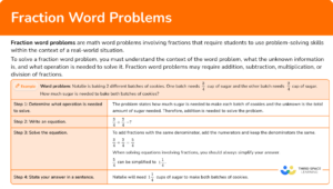 Fraction Word Problems - Math Steps, Examples & Questions