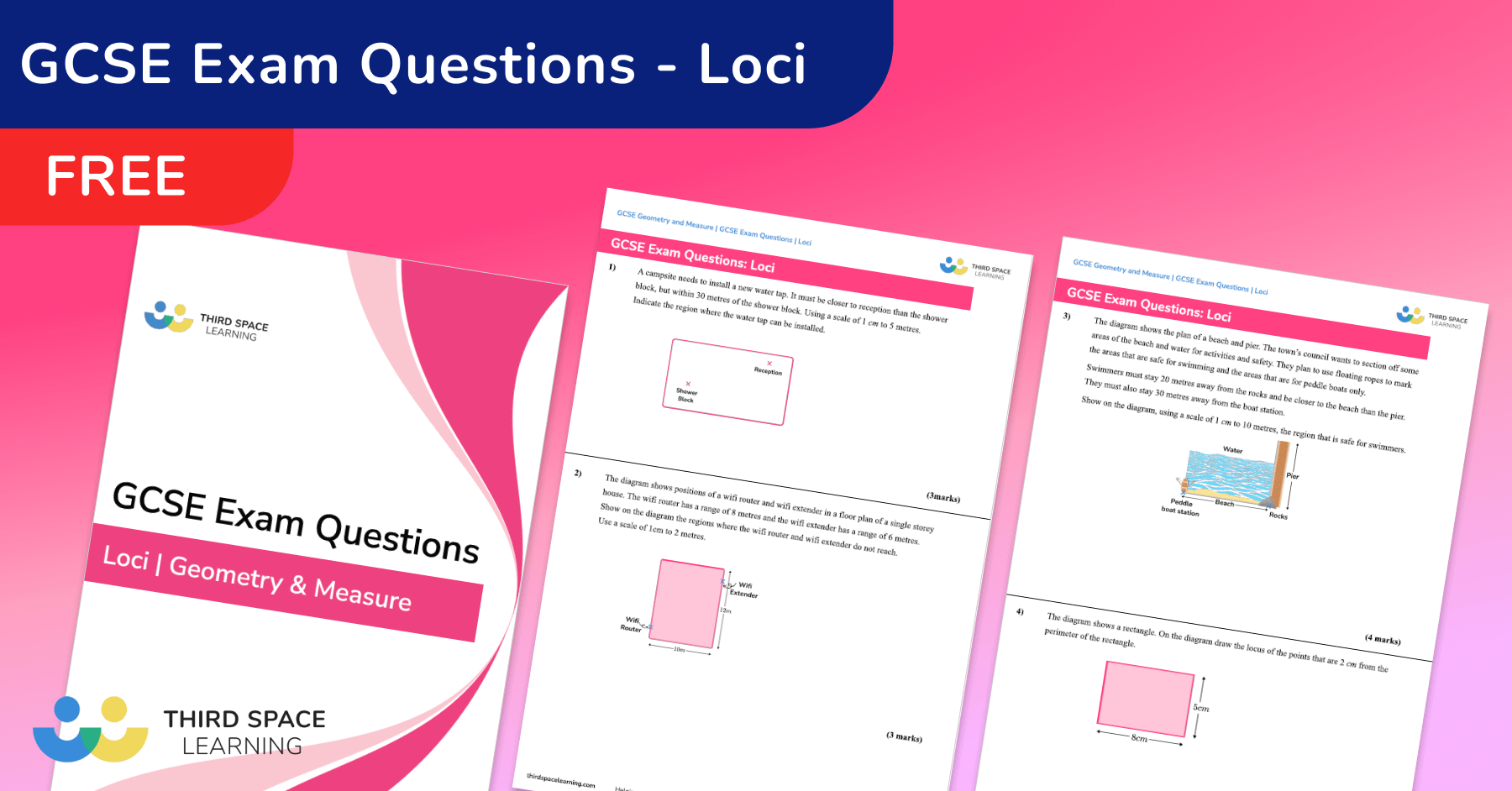 Loci Exam Questions - GCSE Maths [FREE]