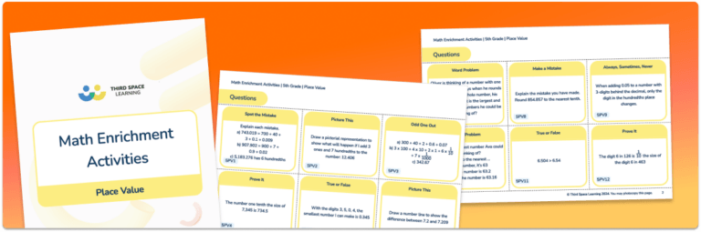 [FREE] Math Enrichment Activities Place Value 5th Grade