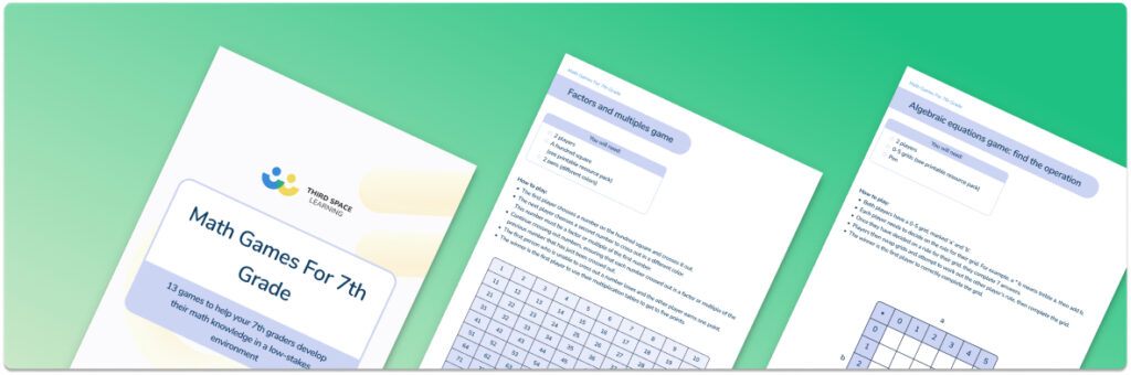 [FREE] Math Games For 7th Grade