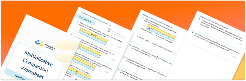 [FREE] Multiplicative Comparison Worksheet