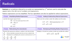Radicals - Math Steps, Examples & Questions