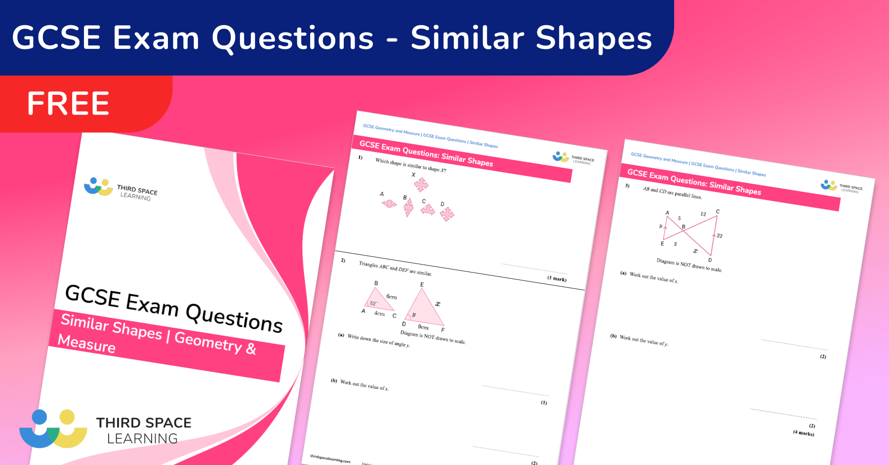 Similar Shapes Exam Questions - GCSE Maths [FREE]