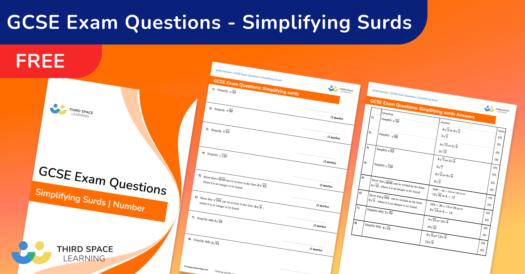 Simplifying Surds Exam Questions Gcse Maths [free]