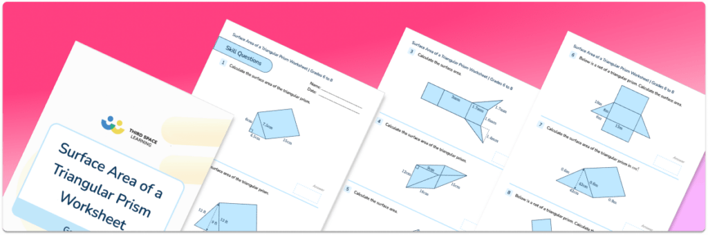 [FREE] Surface Area Of A Triangular Prism Worksheet