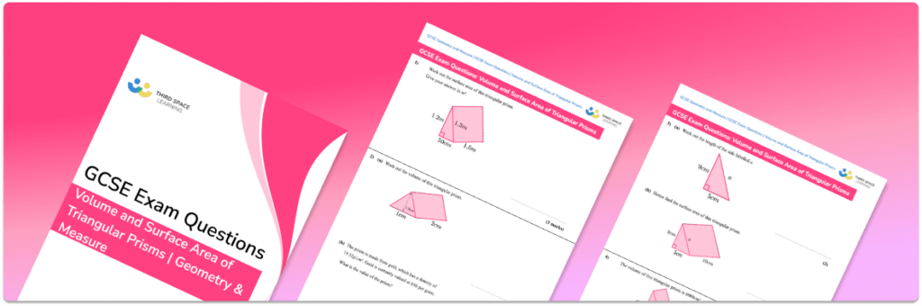 Volume And Surface Area Of Triangular Prisms Exam Questions - GCSE ...