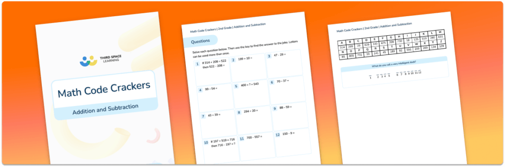[FREE] 2nd Grade Addition And Subtraction Code Crackers