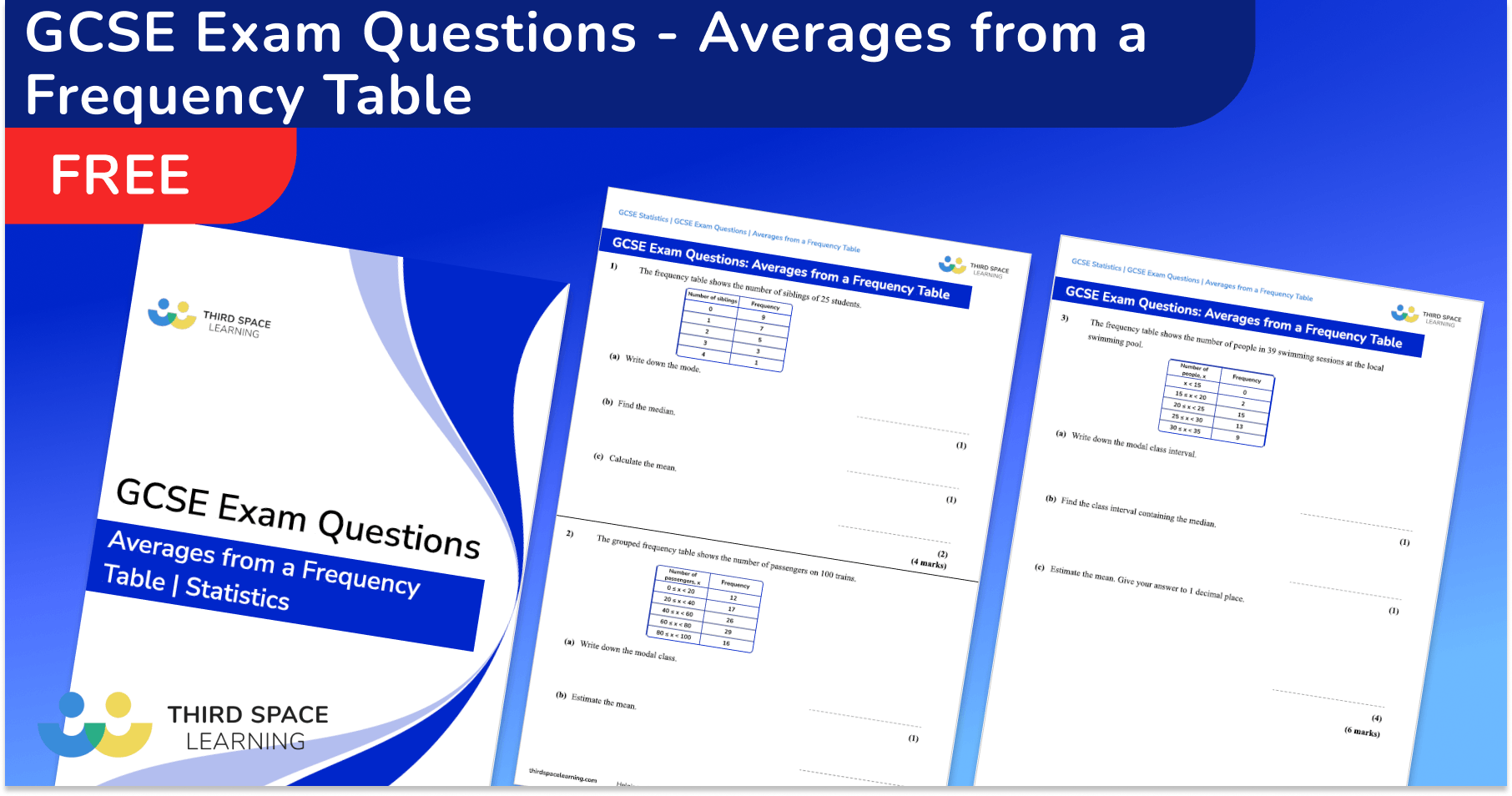 Averages From A Frequency Table Exam Questions - GCSE Maths [FREE]