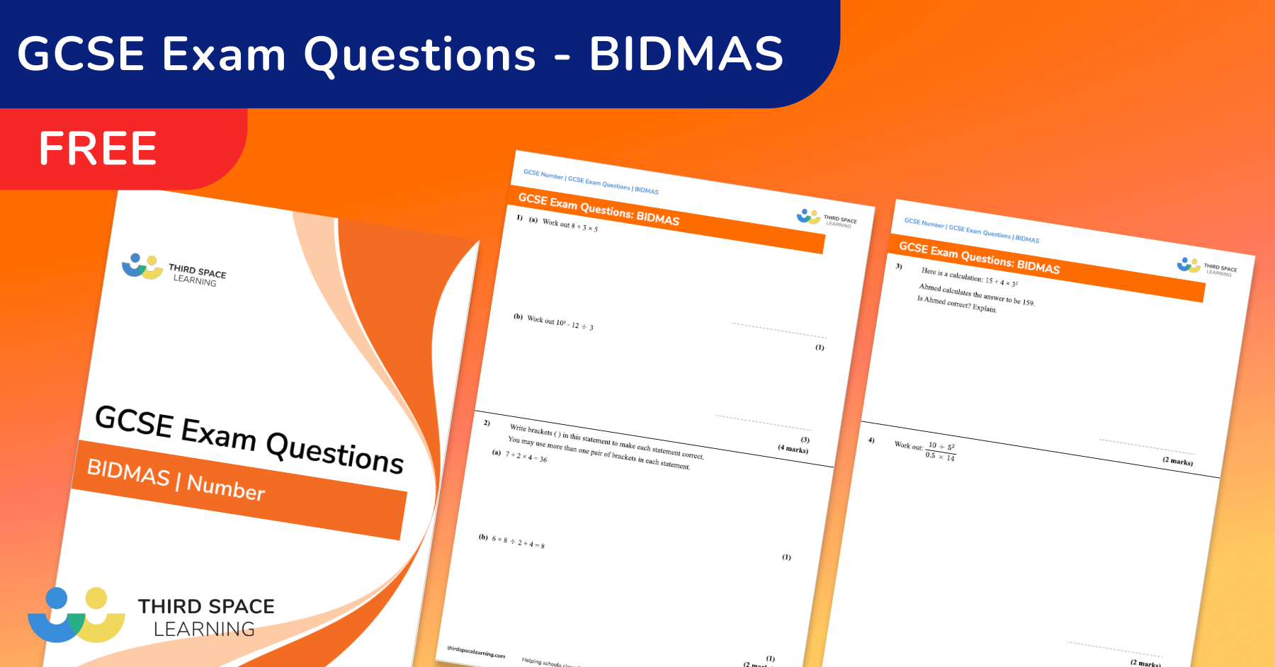BIDMAS Exam Questions - GCSE Maths [FREE]