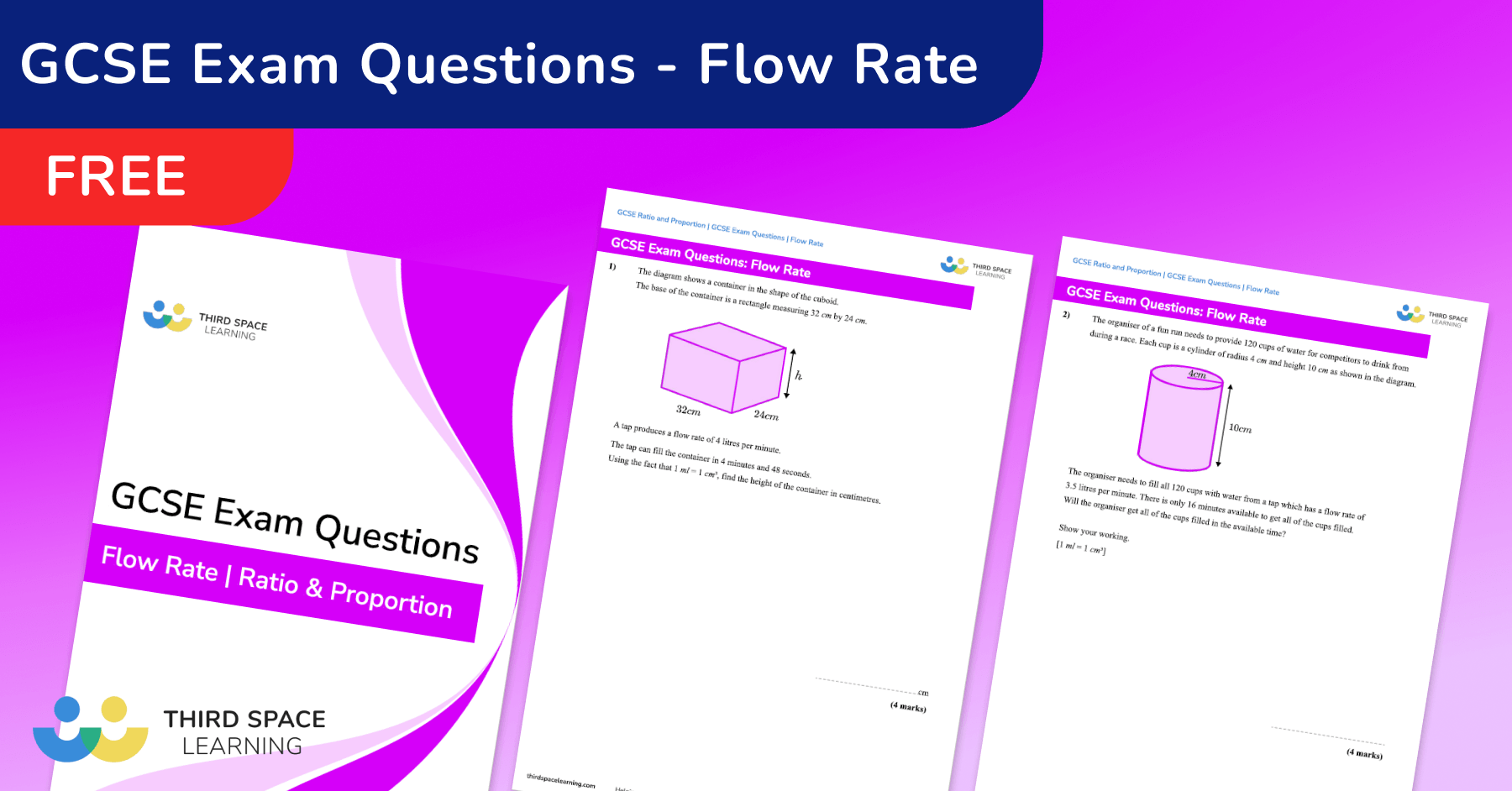 Flow Rate Exam Questions - GCSE Maths [FREE]