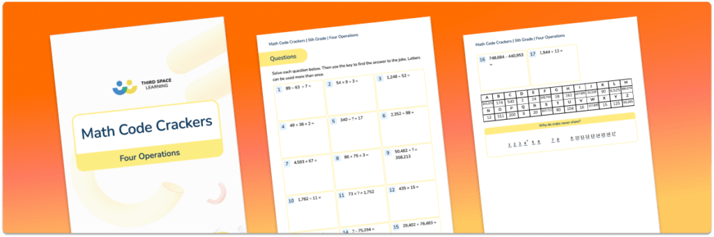 [FREE] 5th Grade Four Operations Code Crackers
