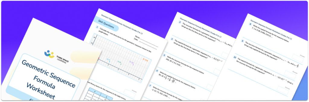 [FREE] Geometric Sequence Formula Worksheet