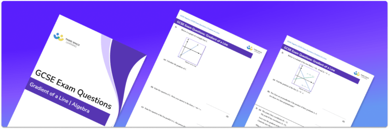 Gradient Of A Line Exam Questions - GCSE Maths [FREE]
