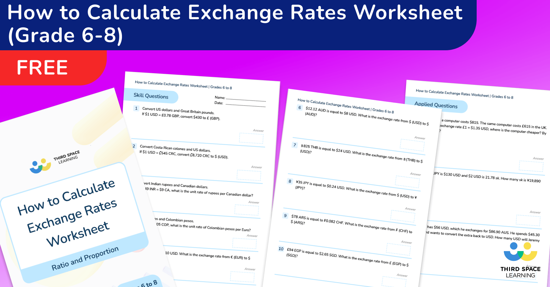 [FREE] How To Calculate Exchange Rates Worksheet
