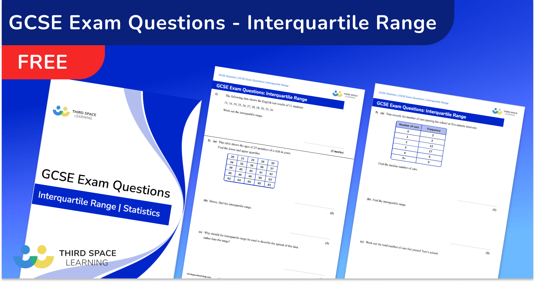 Quartile And Interquartile Range Exam Questions - GCSE Maths [FREE]