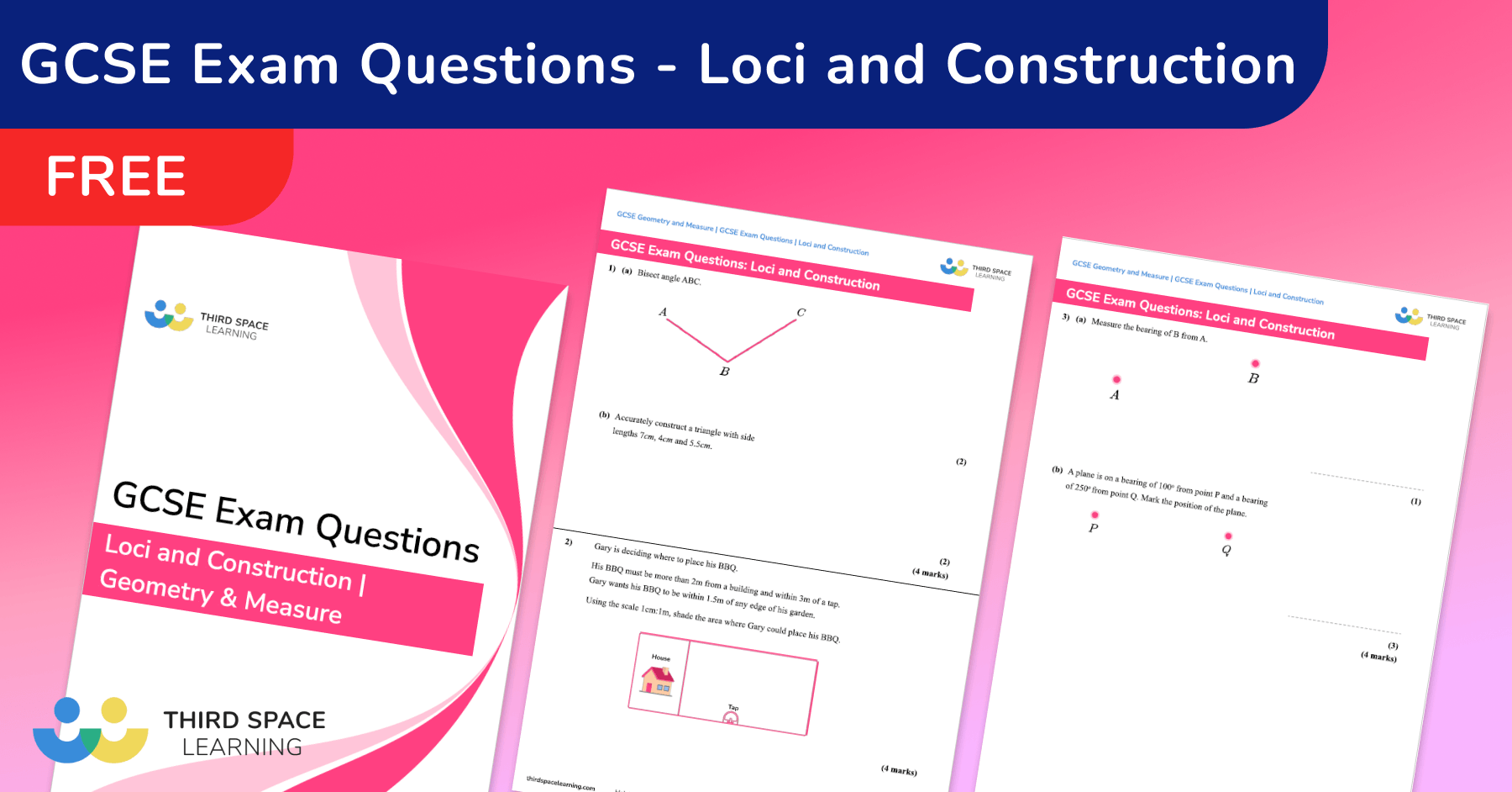 Loci And Construction Exam Questions Gcse Maths Free