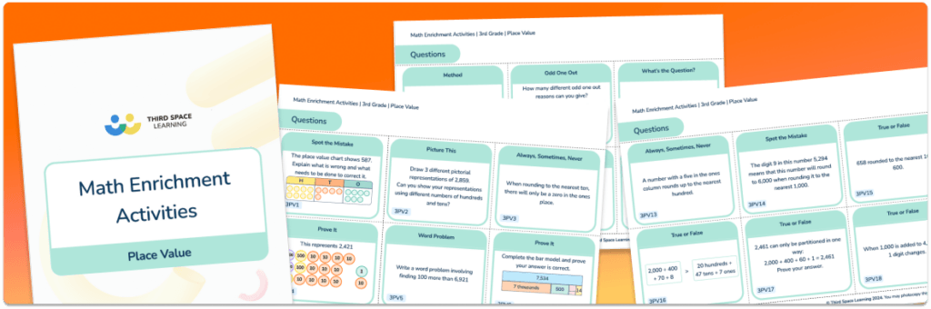 [FREE] Math Enrichment Activities Place Value 3rd Grade