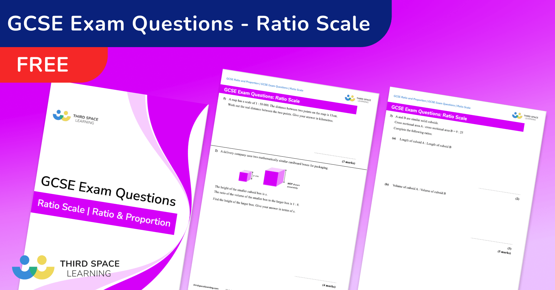 Ratio Scale Exam Questions - GCSE Maths [FREE]