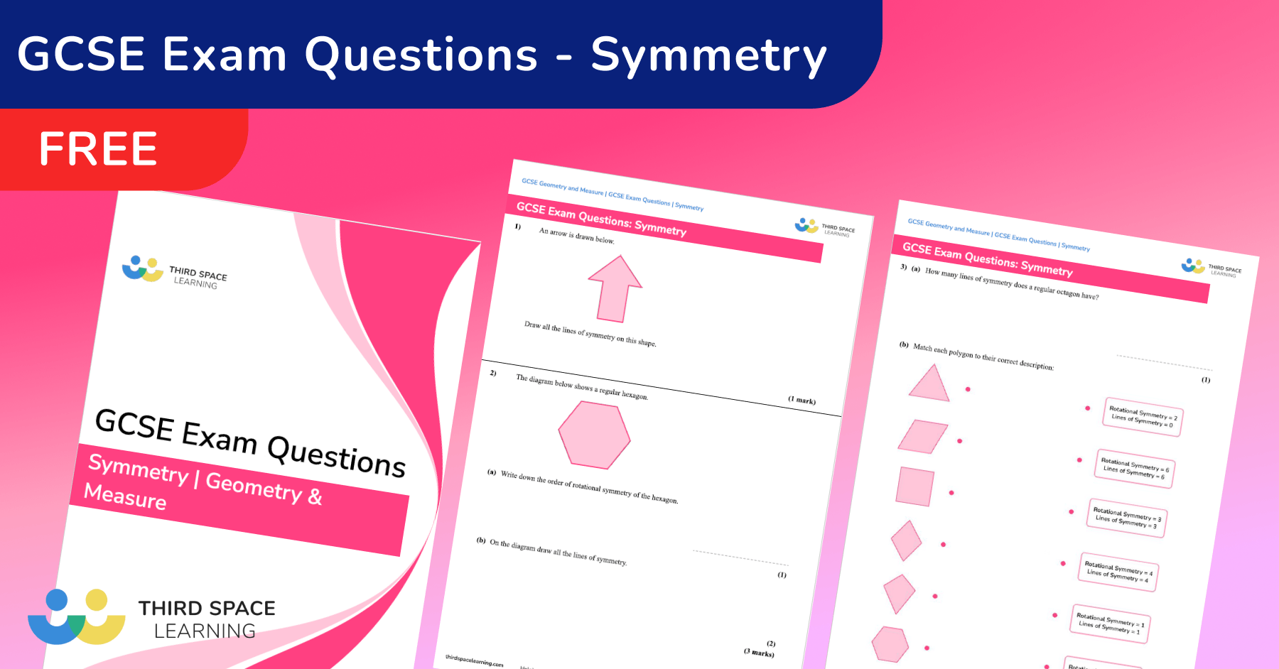 Symmetry Exam Questions - GCSE Maths [FREE]