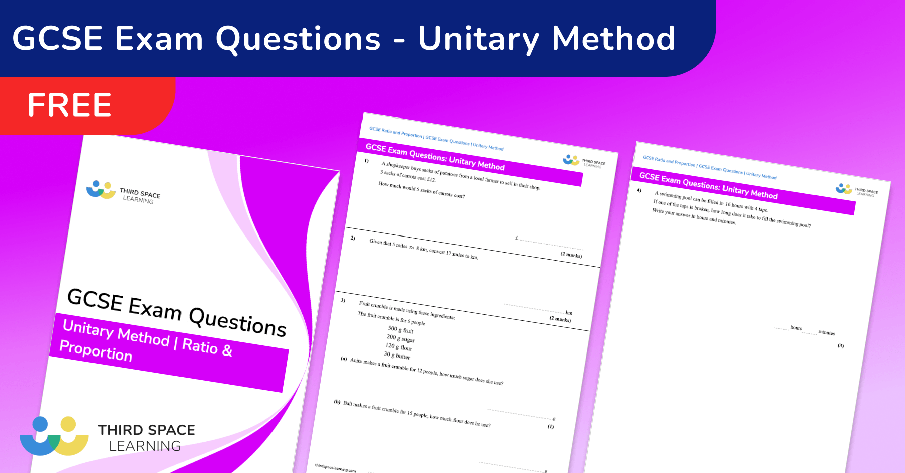 Unitary Method Exam Questions - GCSE Maths [FREE]