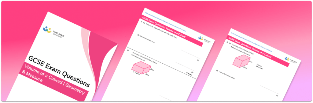 Volume Of A Cuboid Exam Questions - GCSE Maths [FREE]