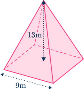 Volume of Square Pyramid - Math Steps, Examples & Questions