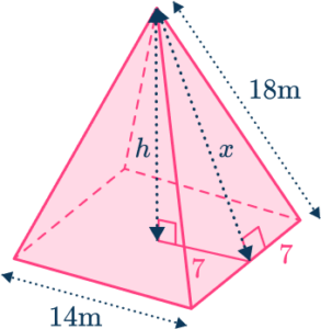 Volume of Square Pyramid - Math Steps, Examples & Questions