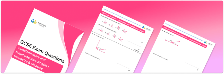 Complementary And Supplementary Angles Exam Questions - GCSE Maths [FREE]